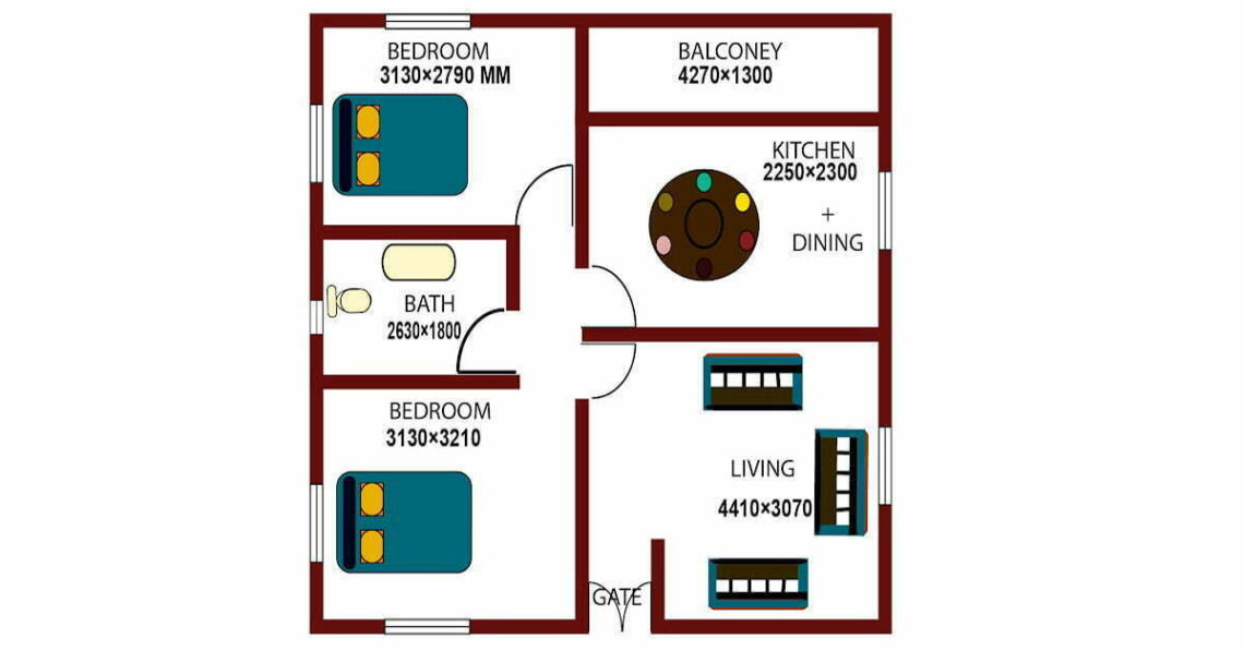 2D Ground Floor PLan Design. - Edusupport BD